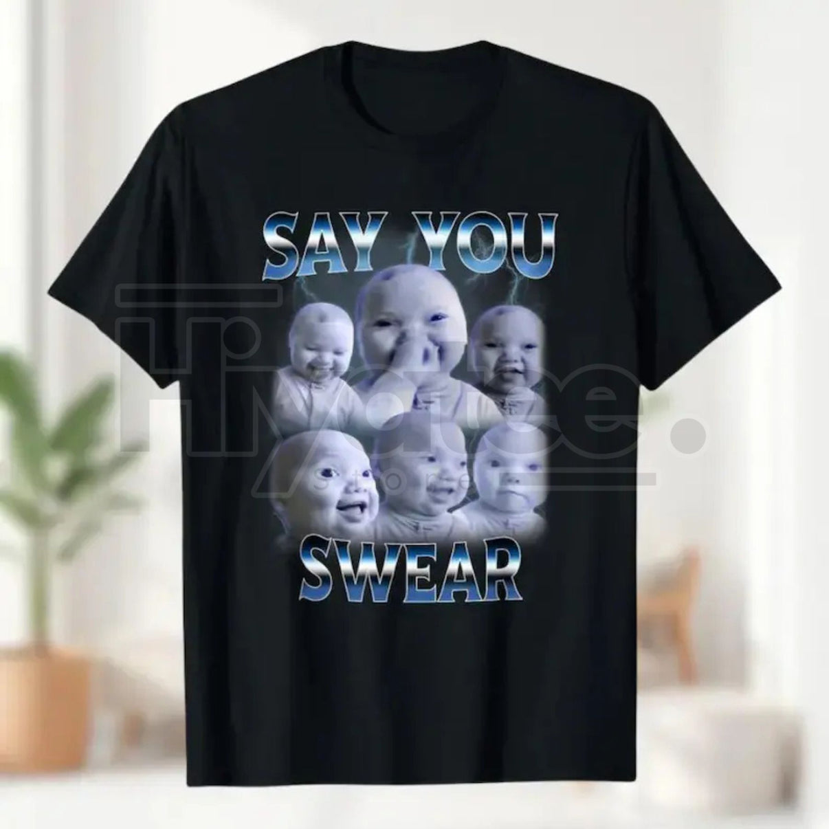 Viral AI Baby Holding Back a Laugh Meme Shirt – Hiyatee